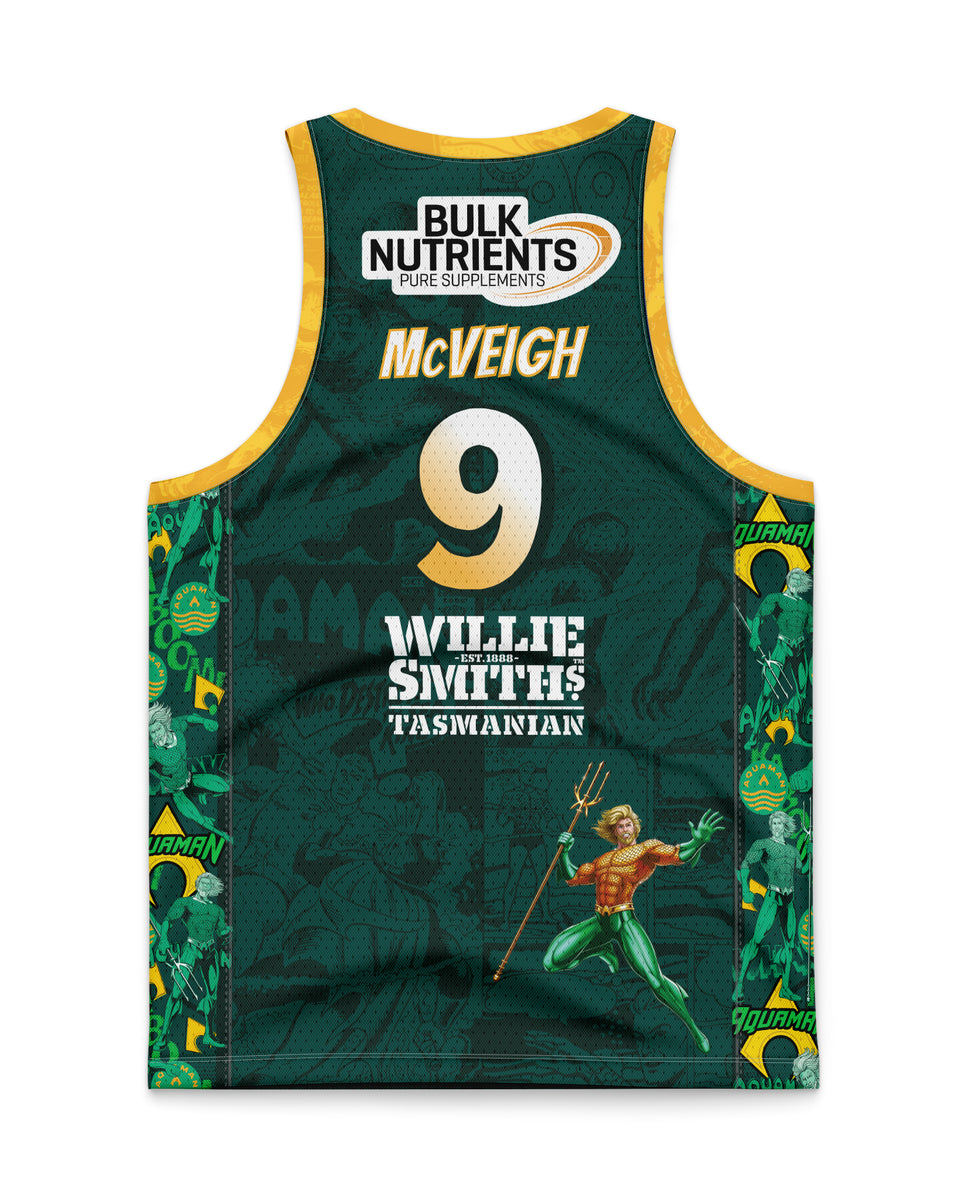 Tasmania JackJumpers 23/24 DC Aquaman Youth Jersey - Jack McVeigh ...