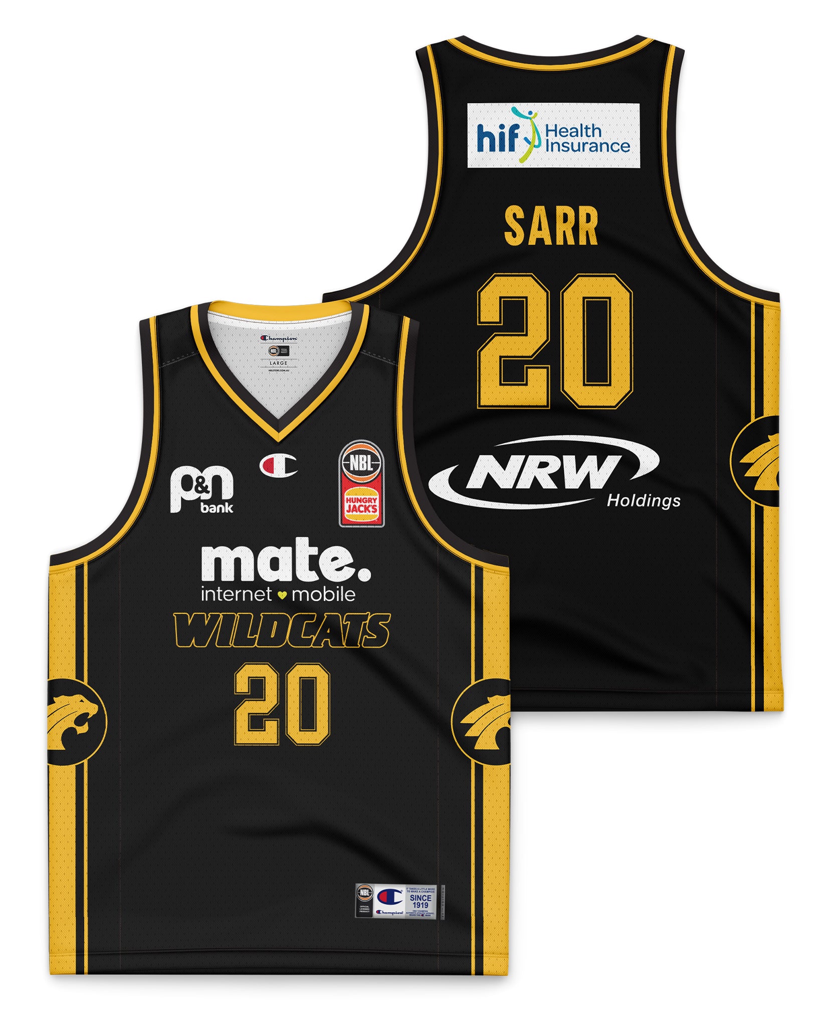 Perth Wildcats 23/24 Retro Round Youth Jersey - Alexandre Sarr ...
